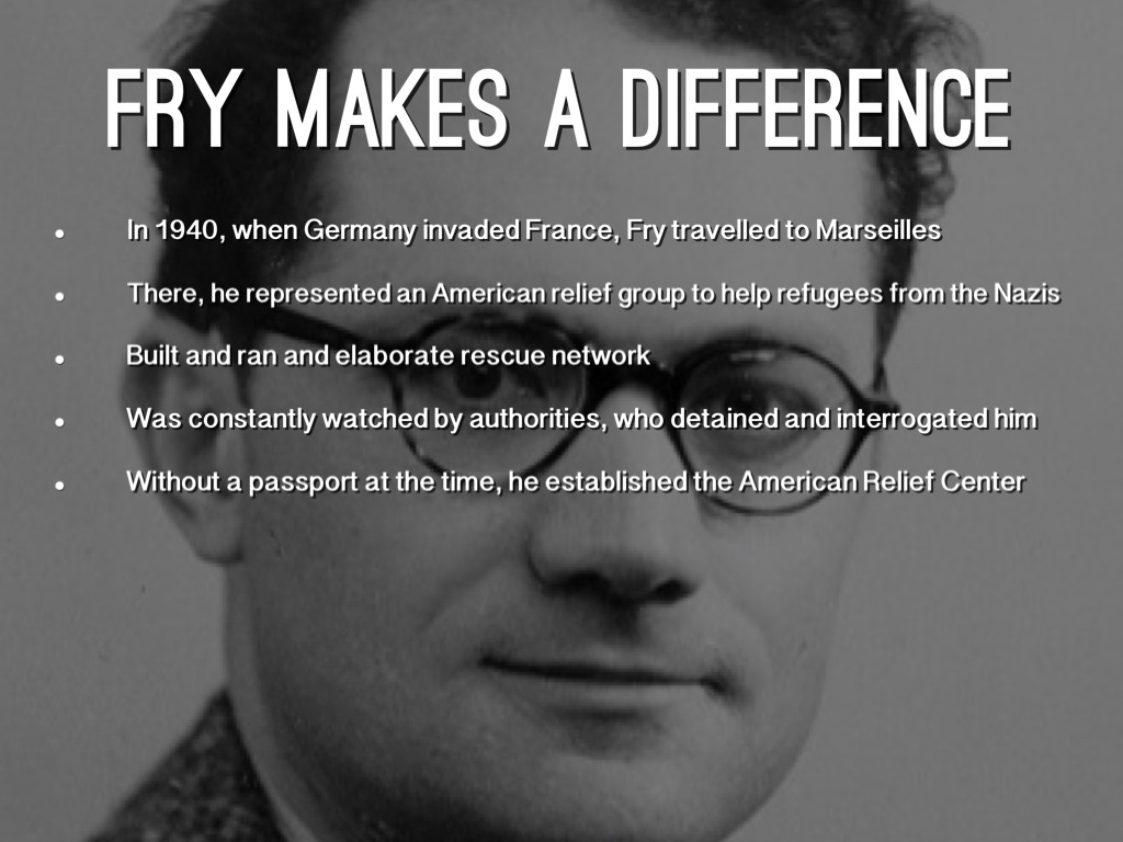 Varian Fry-Journalist and WWII Hero – History of Sorts