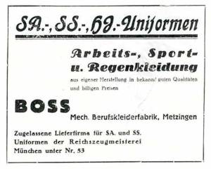 Hugo Boss-Fascist Fashion – History of Sorts