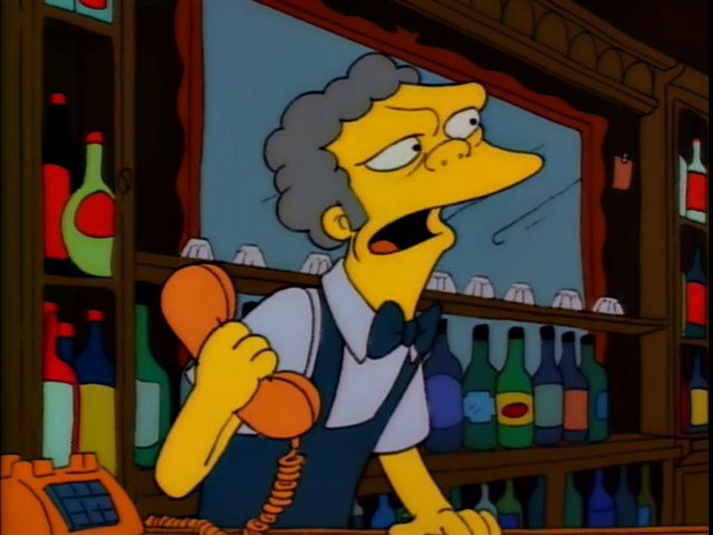 Moe Syzlack-Barman in the Simpsons – History of Sorts