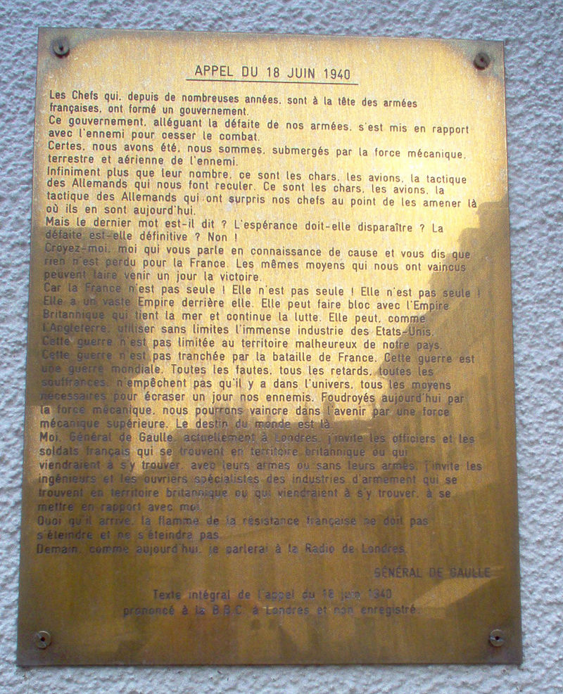 Two Leaders, Two Speeches, One Date—June 18, 1940: de Gaulle ...