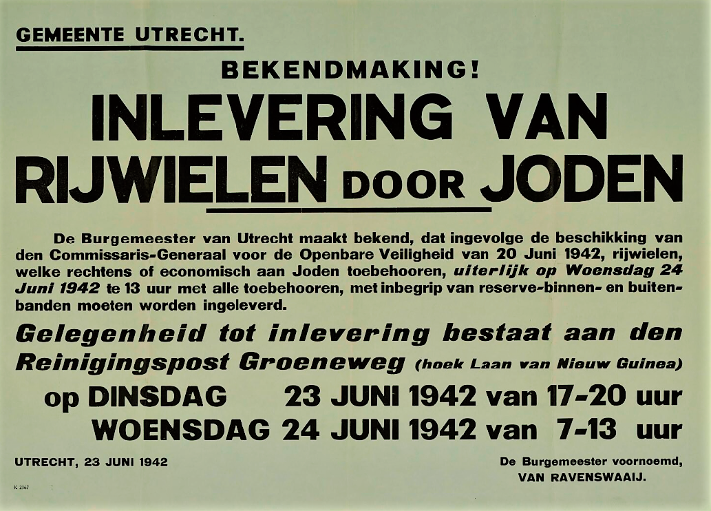 Harassment of the Dutch Jews – History of Sorts