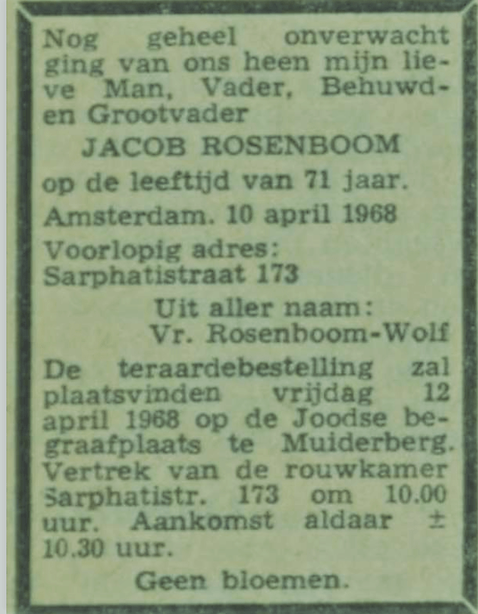 The Rosenboom Family – History of Sorts