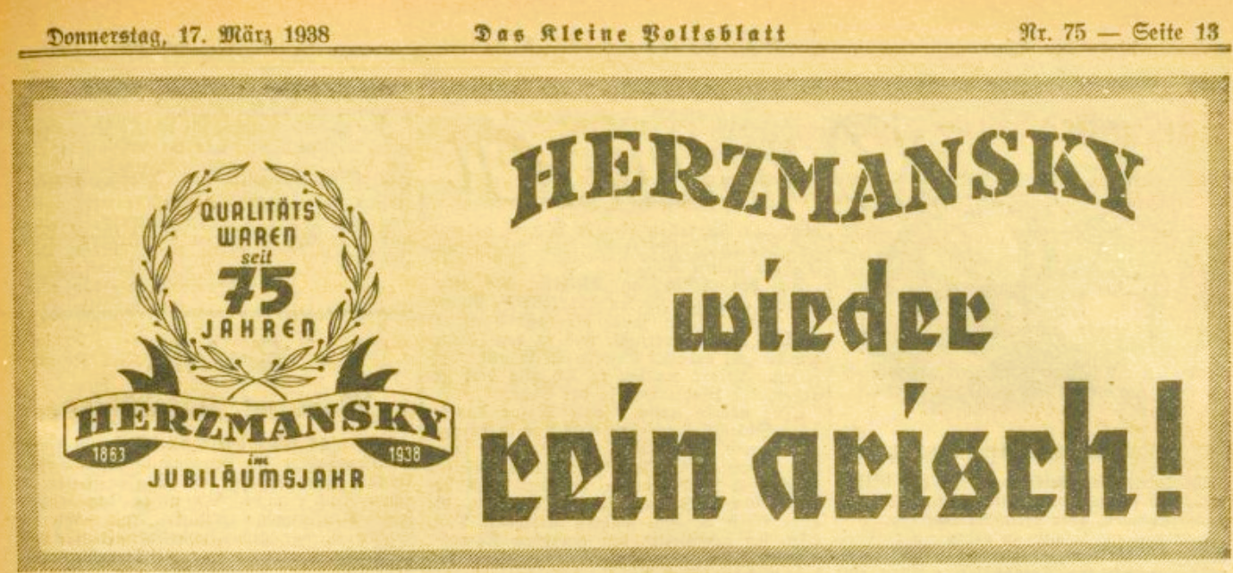 The Aryanization of Jewish Properties – History of Sorts