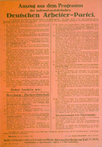 The 25 Points of Hate: The Party Program of the NSDAP – History of Sorts