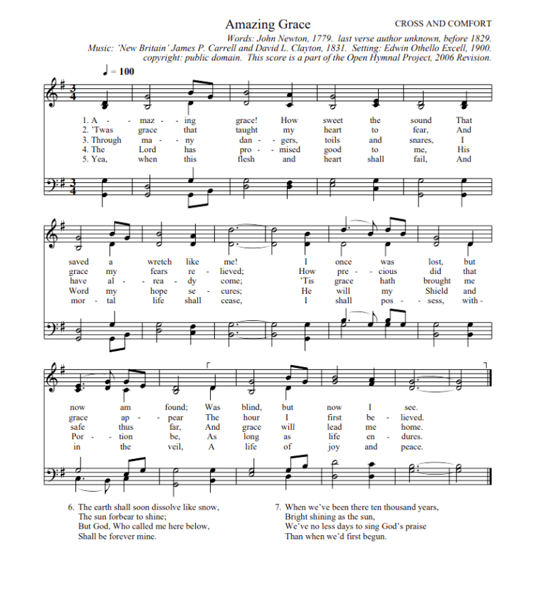 Amazing Grace: The Hymn and Its Origin – History of Sorts
